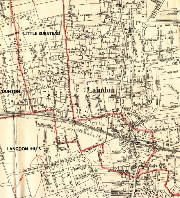 Parish Boundaries around Laindon Station | Maps | Laindon & District ...